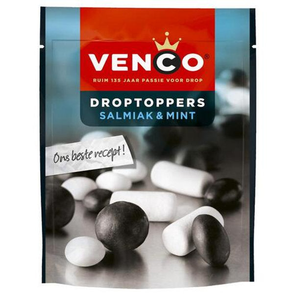 Venco Droptoppers Salmiak and Mint 215g | Dutchy's European Market